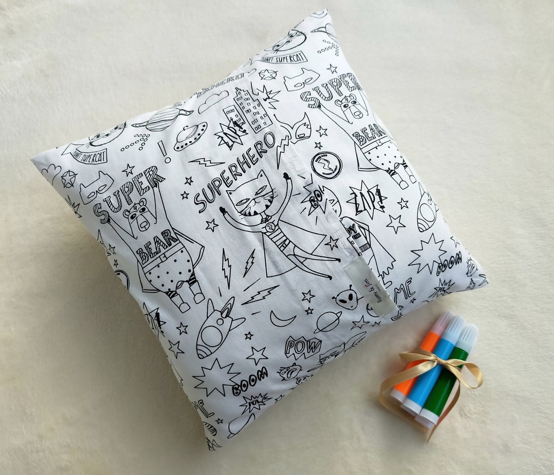 Small Customizable Coloring Cushion Washable and Infinitely Reusable ...
