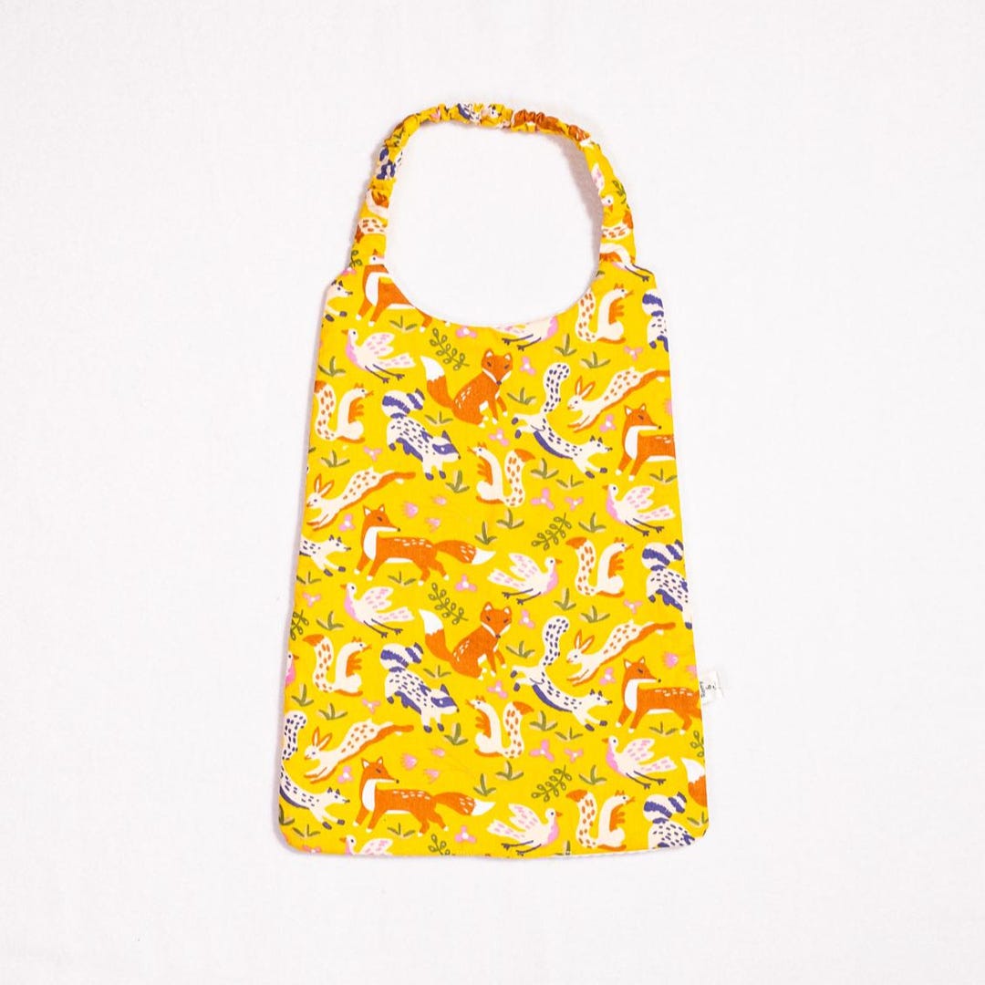 Nursery Bib Large Bib With Fox Patterns Oeko-tex Fabric and Organic ...
