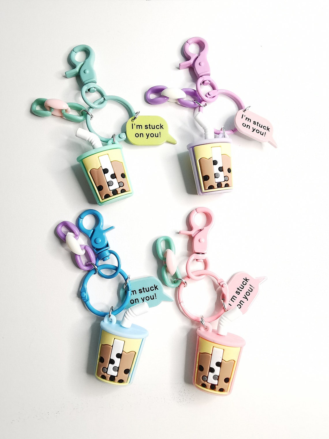 Boba Keychain Boba Keyring Bubble Tea Keychain Bubble Tea - Etsy
