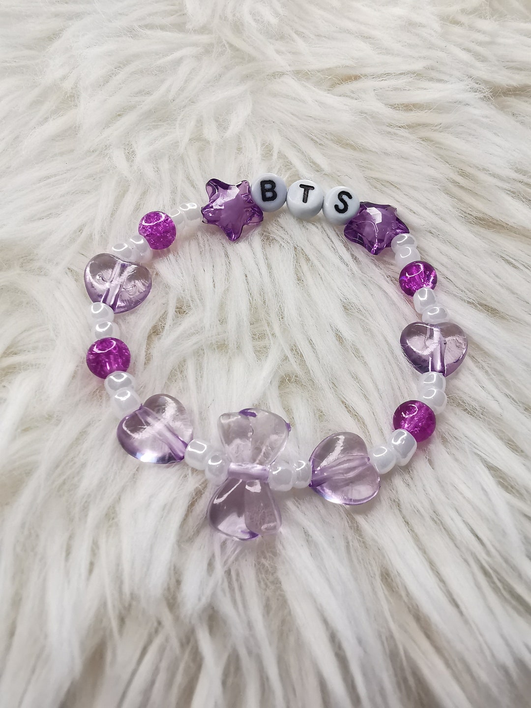 BTS Bracelet Beaded Bracelet Beads Kpop Bracelet - Etsy