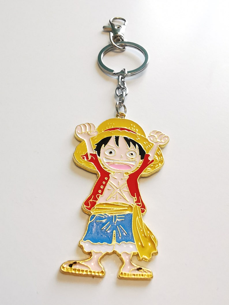 Anime Keychain Anime Keyring One Piece Metal Keychain - Etsy