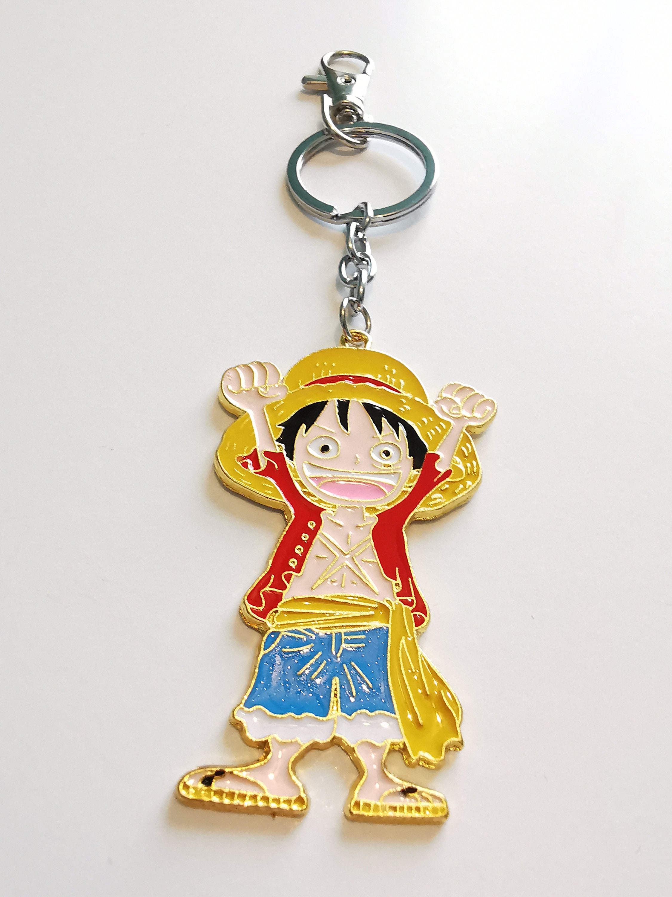 Anime Keychain Anime Keyring One Piece Metal Keychain - Etsy