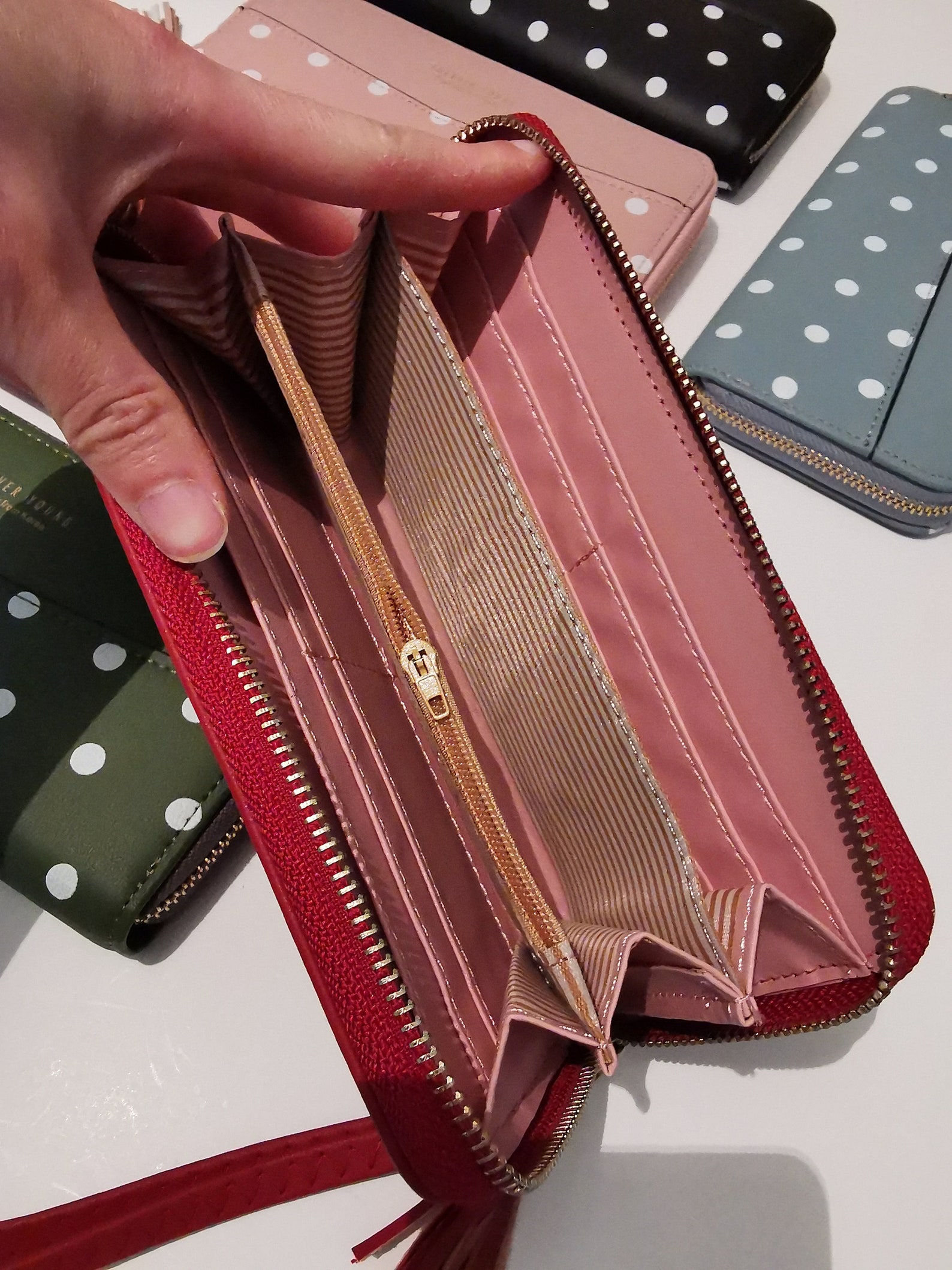 Polkadot Wallet Dots Wallet Clutch Long Wallet - Etsy