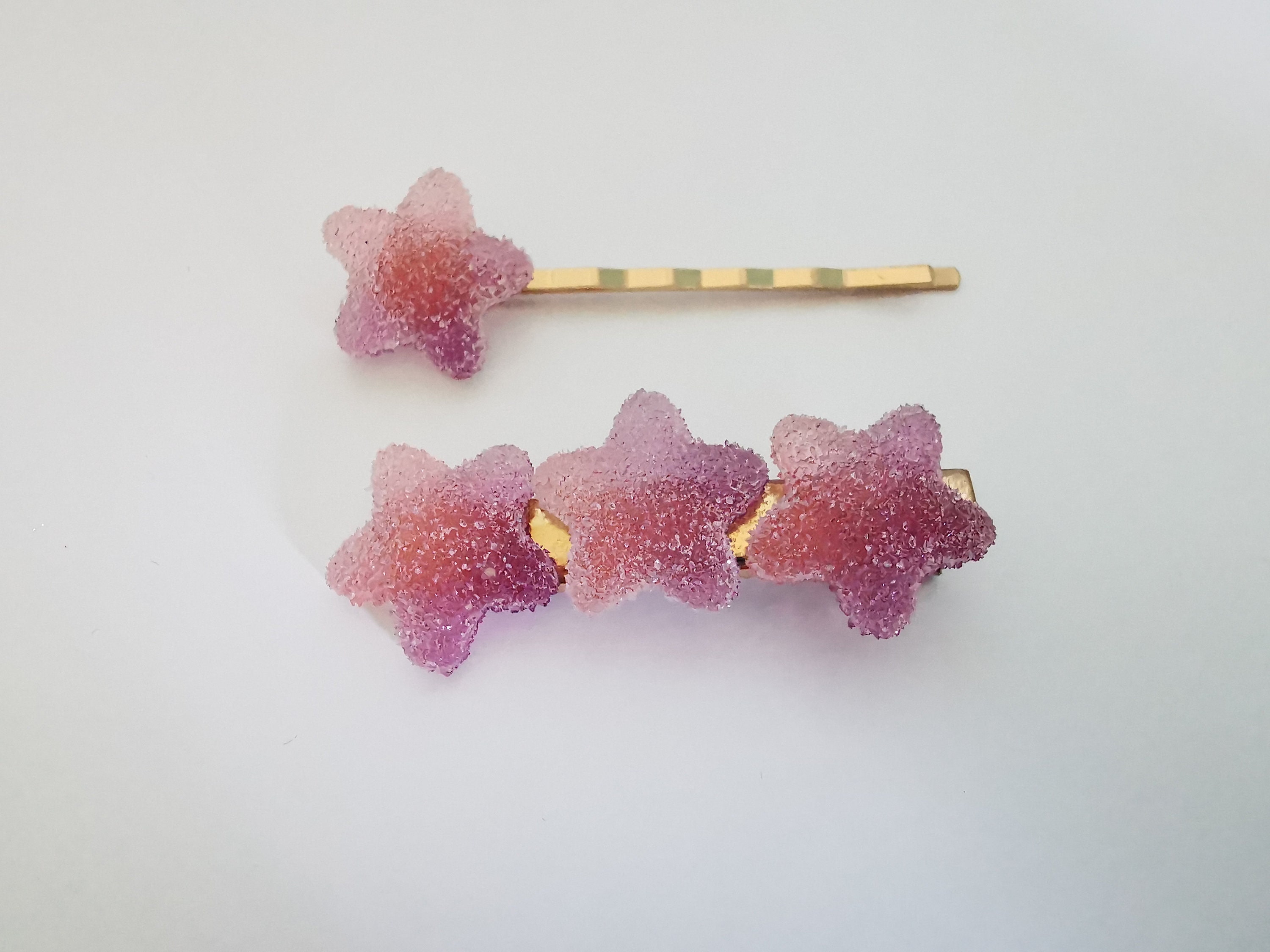 Heart Hair Clip Set Stars Hair Clip Stars Hairpin-set Heart - Etsy