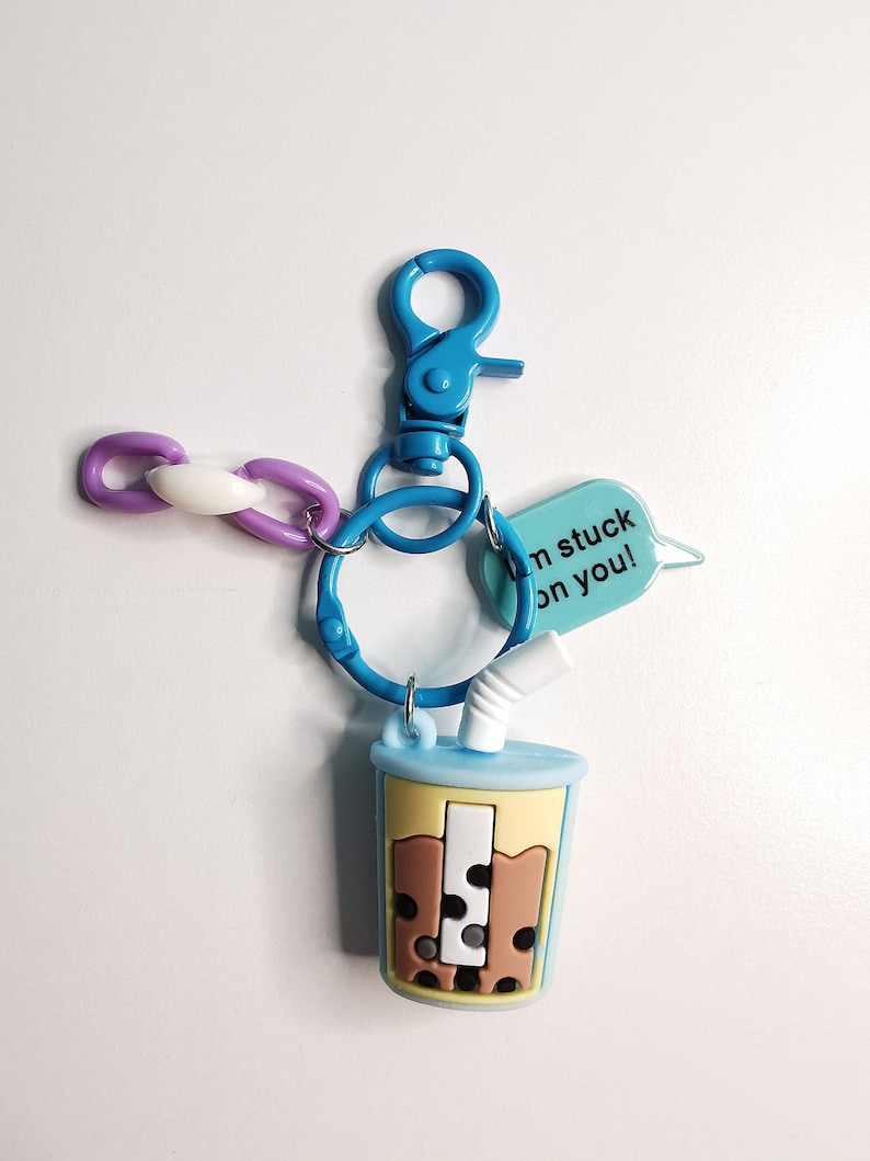 Boba Keychain Boba Keyring Bubble Tea Keychain Bubble Tea - Etsy