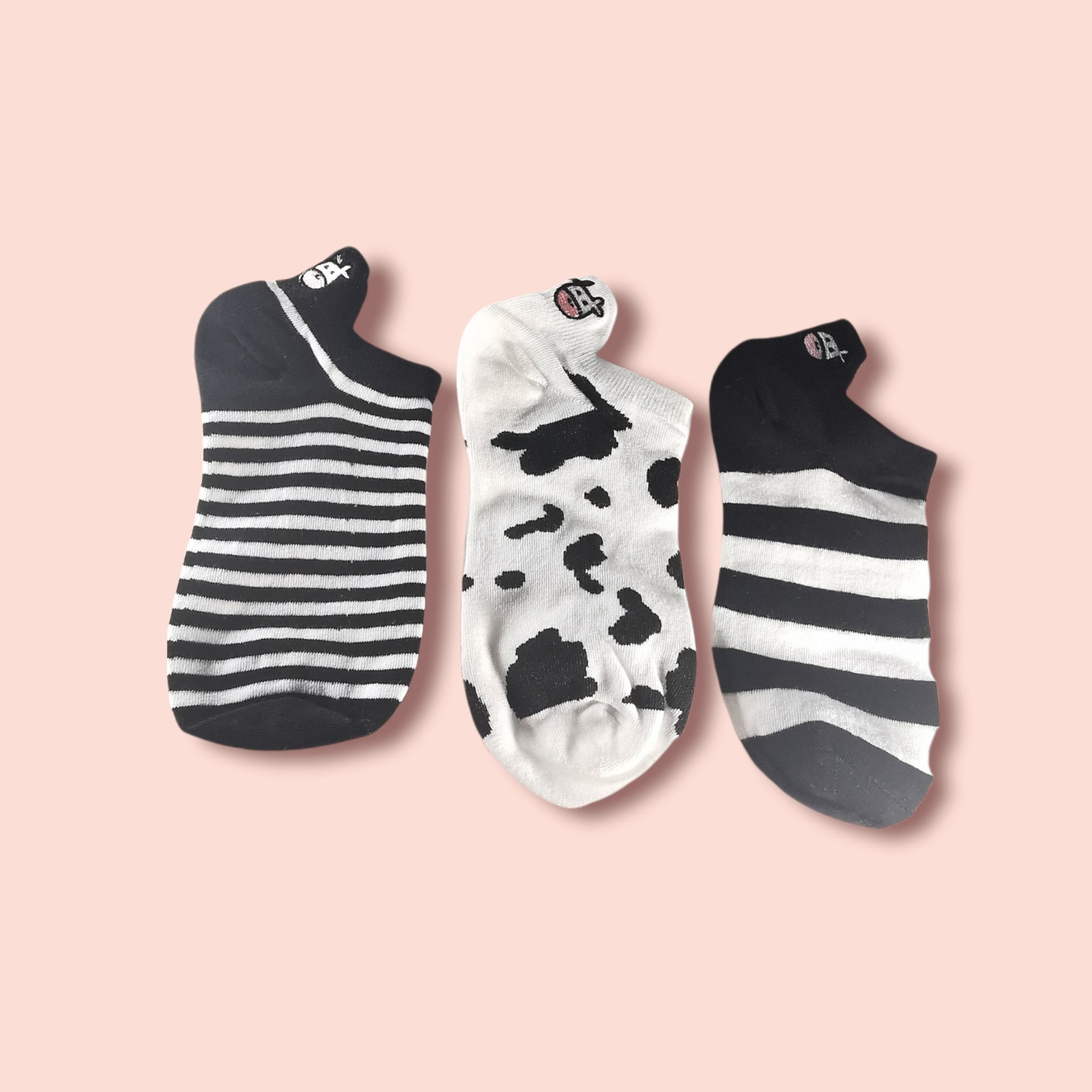 Ankle Socks Cow Print Socks Cow Pattern Socks - Etsy