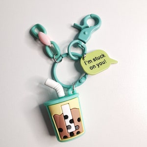 Boba Keychain Boba Keyring Bubble Tea Keychain Bubble Tea Keyring ...