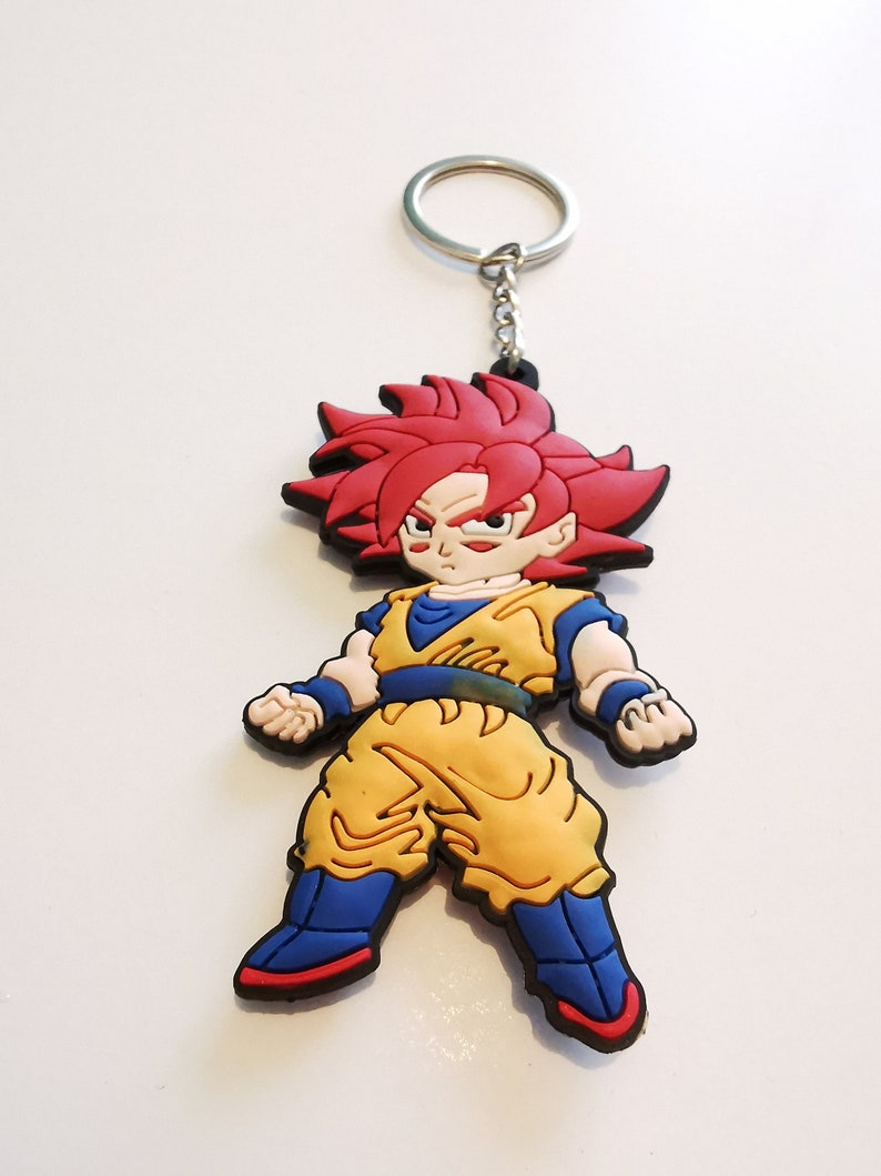 Double Sided Rubber Keychain Anime Keychain Goku Keychain - Etsy