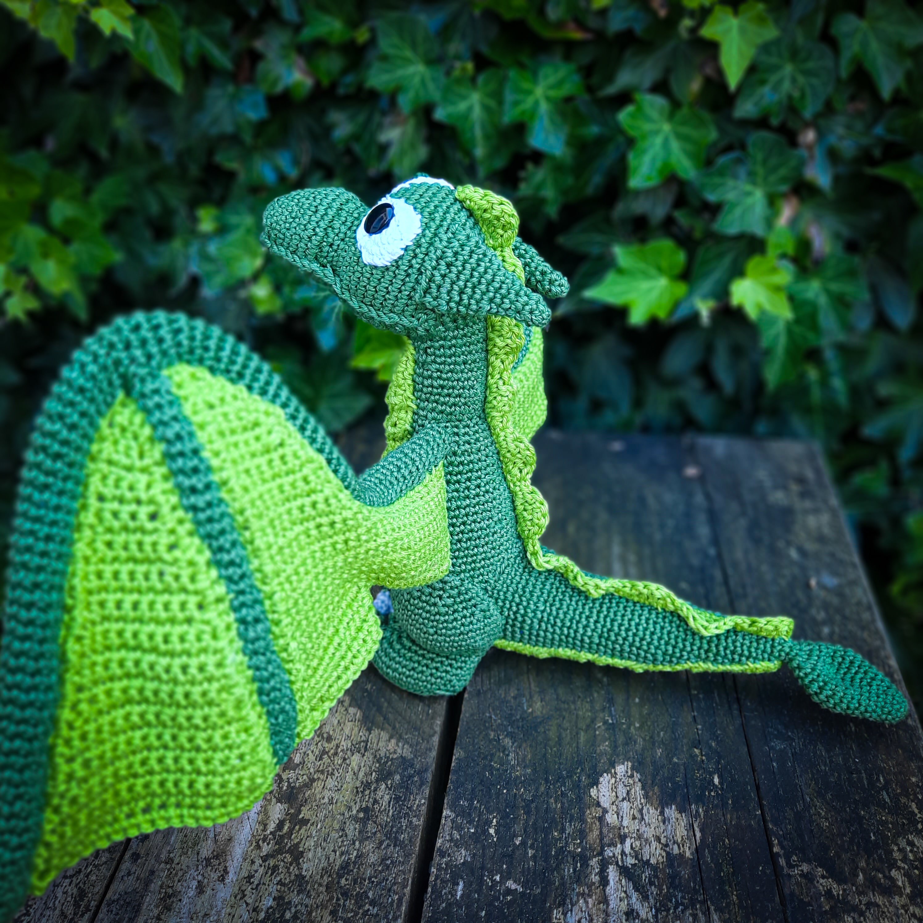 Wesley the Wyvern Dragon DIY Crochet Pattern Amigurumi Fantasy Pattern ...