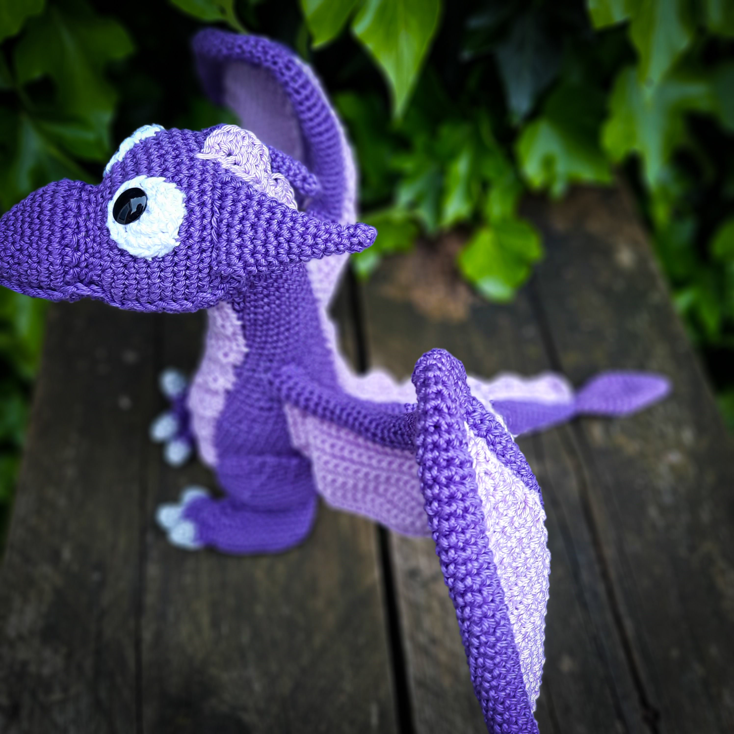 Wesley the Wyvern Dragon DIY Crochet Pattern Amigurumi Fantasy Pattern ...