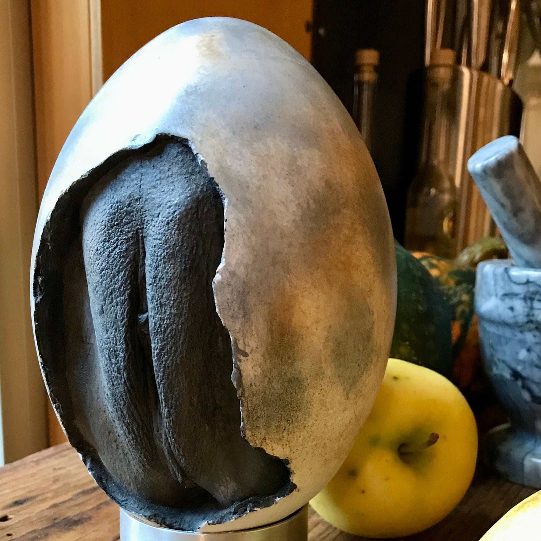 Egg Sculpture Vulva Vagina Erotic Art Object Home Decor Orchidea