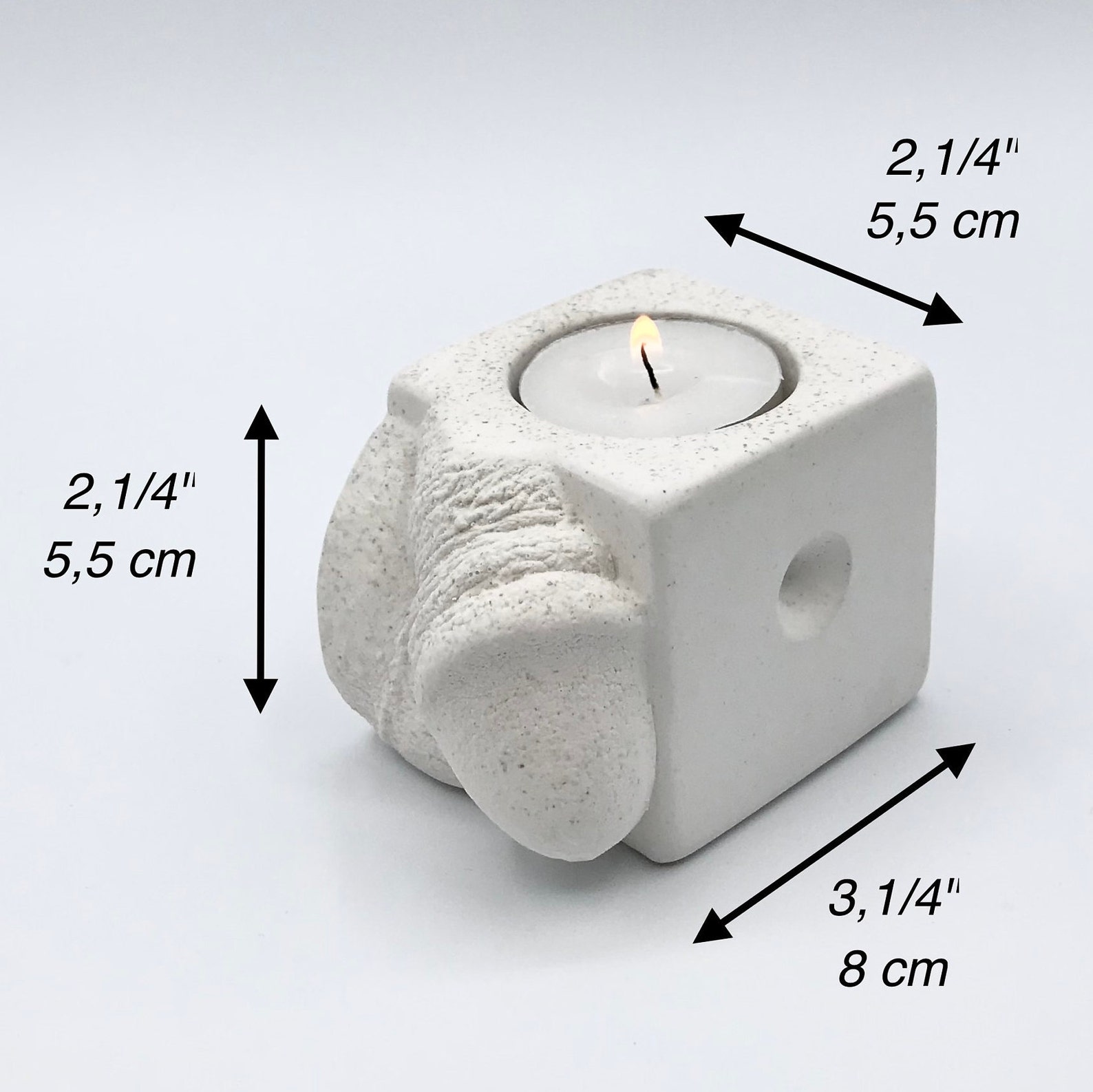 Penis Pot, Cube Tea Light Candle Holder, Erotic Art, Home Desk Organize ...