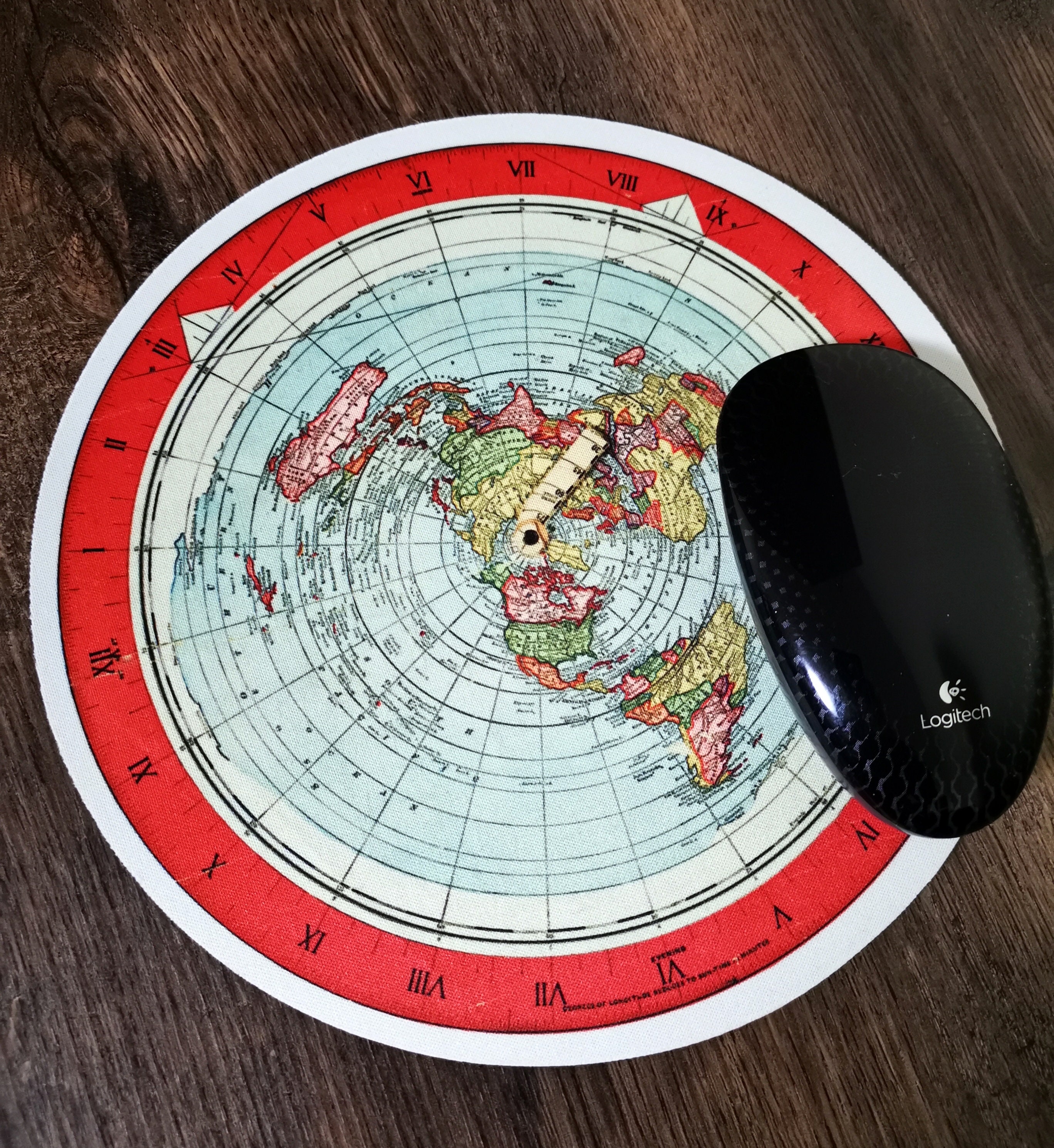 Gleason's New Standard Map of the World 1892 Flat Earth Mousepad NASA ...