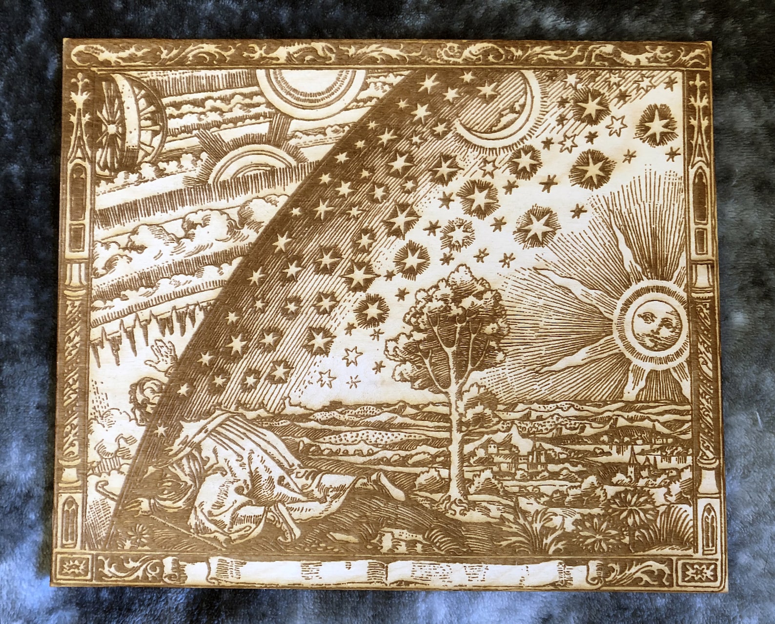 Alchemy Flammarion Wood Engraving Medieval Flat Earth - Etsy