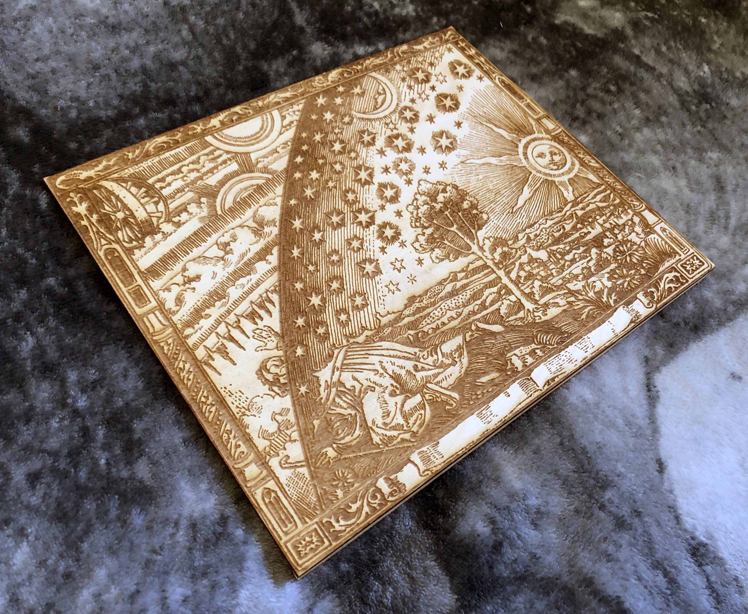 Alchemy Flammarion Wood Engraving Medieval Flat Earth - Etsy