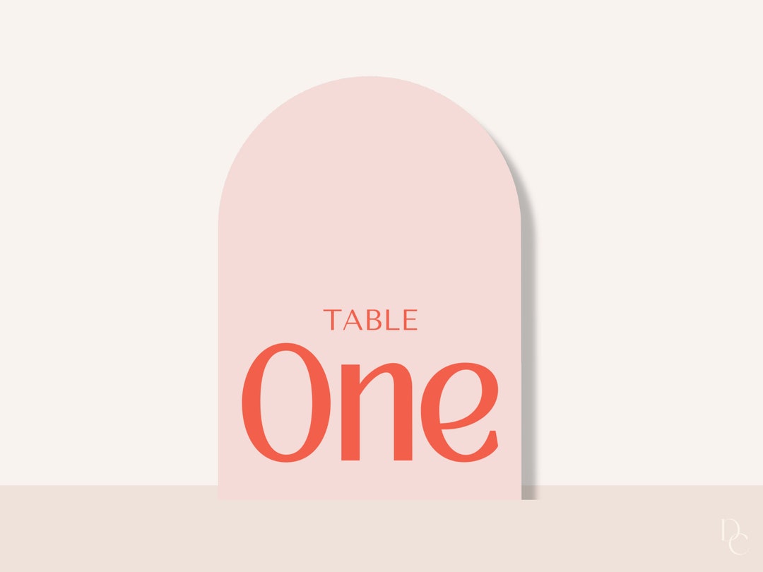 Table Number Set Template | Arch Table Number Suite | Wedding Table ...