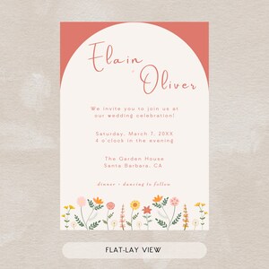 Wedding Invitation Set Template | Arch Stacked Wedding Invitation Suite ...