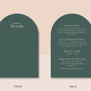 Wedding Invitation Set Template Arch Stacked Wedding - Etsy