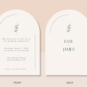 Wedding Invitation Set Template Arch Stacked Wedding - Etsy