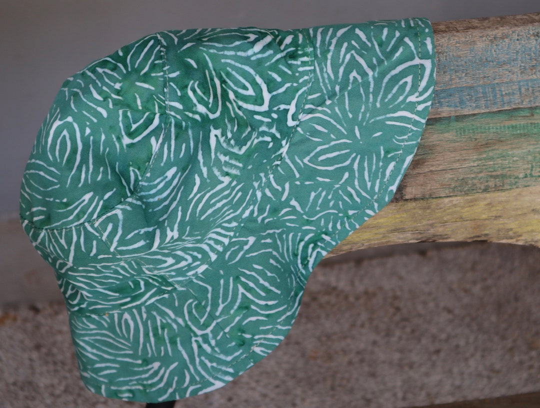 Bali Batik Hat Green With White Design - Etsy