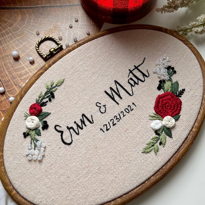 Wedding Embroidery Hoop - Etsy