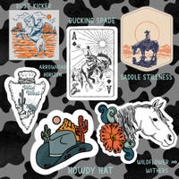 Vinyl Western Art Stickers - Etsy