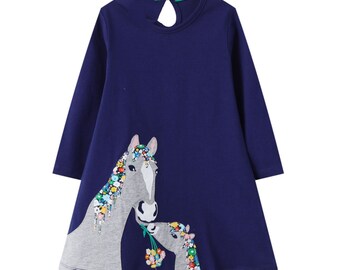 Girls Horse Dress | Etsy