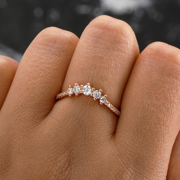 Rose Gold Wedding Band Women - Etsy