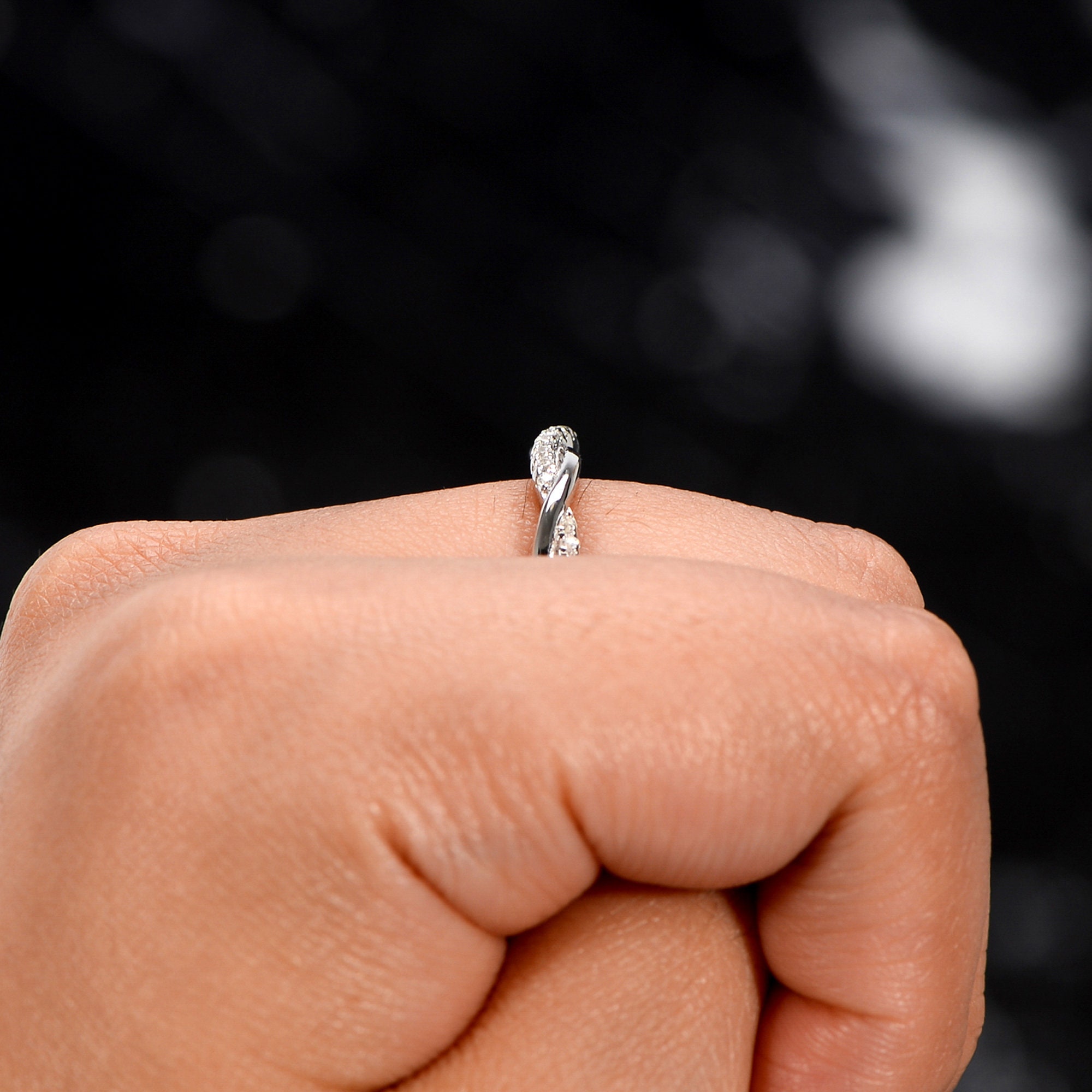 Full Eternity Band Twisted Rope Wedding Band Women Promise | Etsy UK