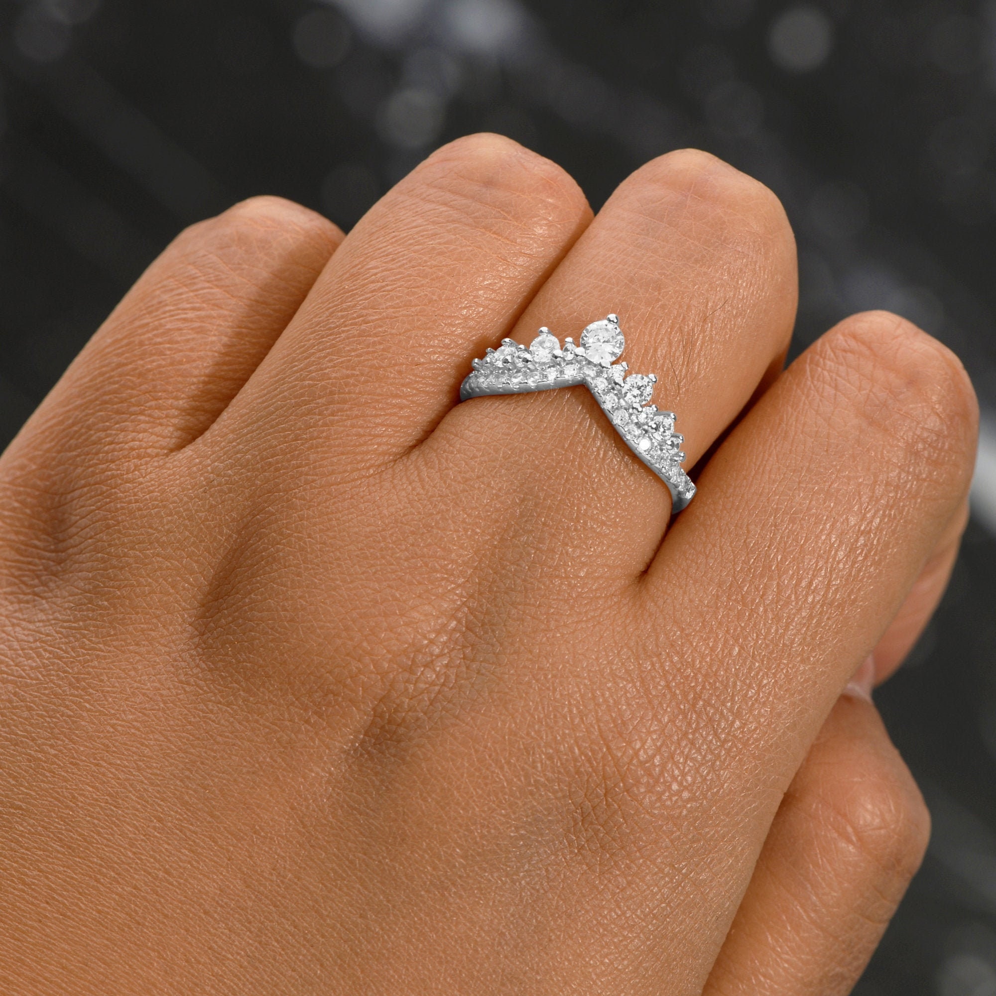 Queen Wedding Bands Women Curved Band Vintage Women Wedding | Etsy