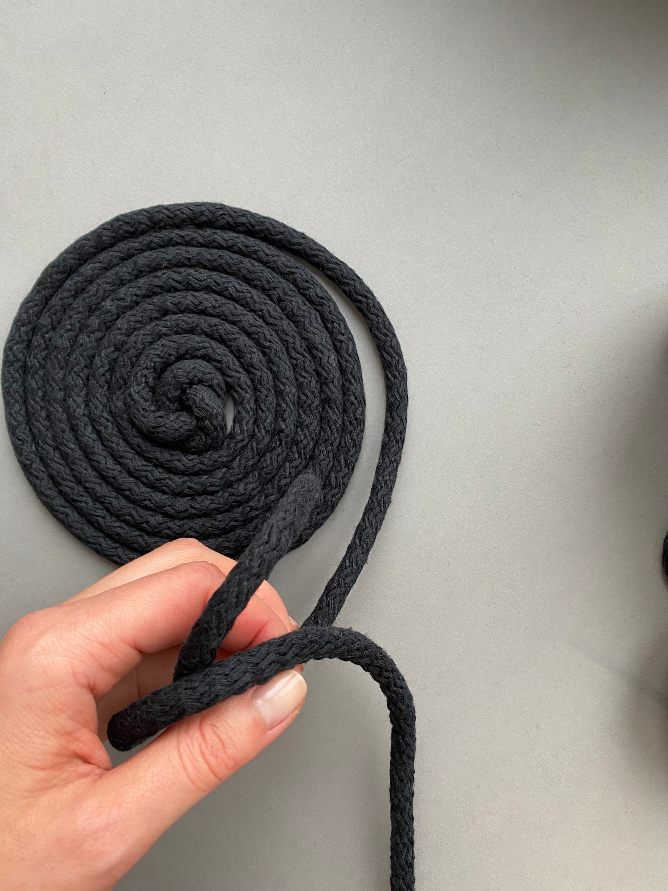 Black Macrame 8 Mm Rope, 10 Meters Braided Macrame Rope, Planthanger ...