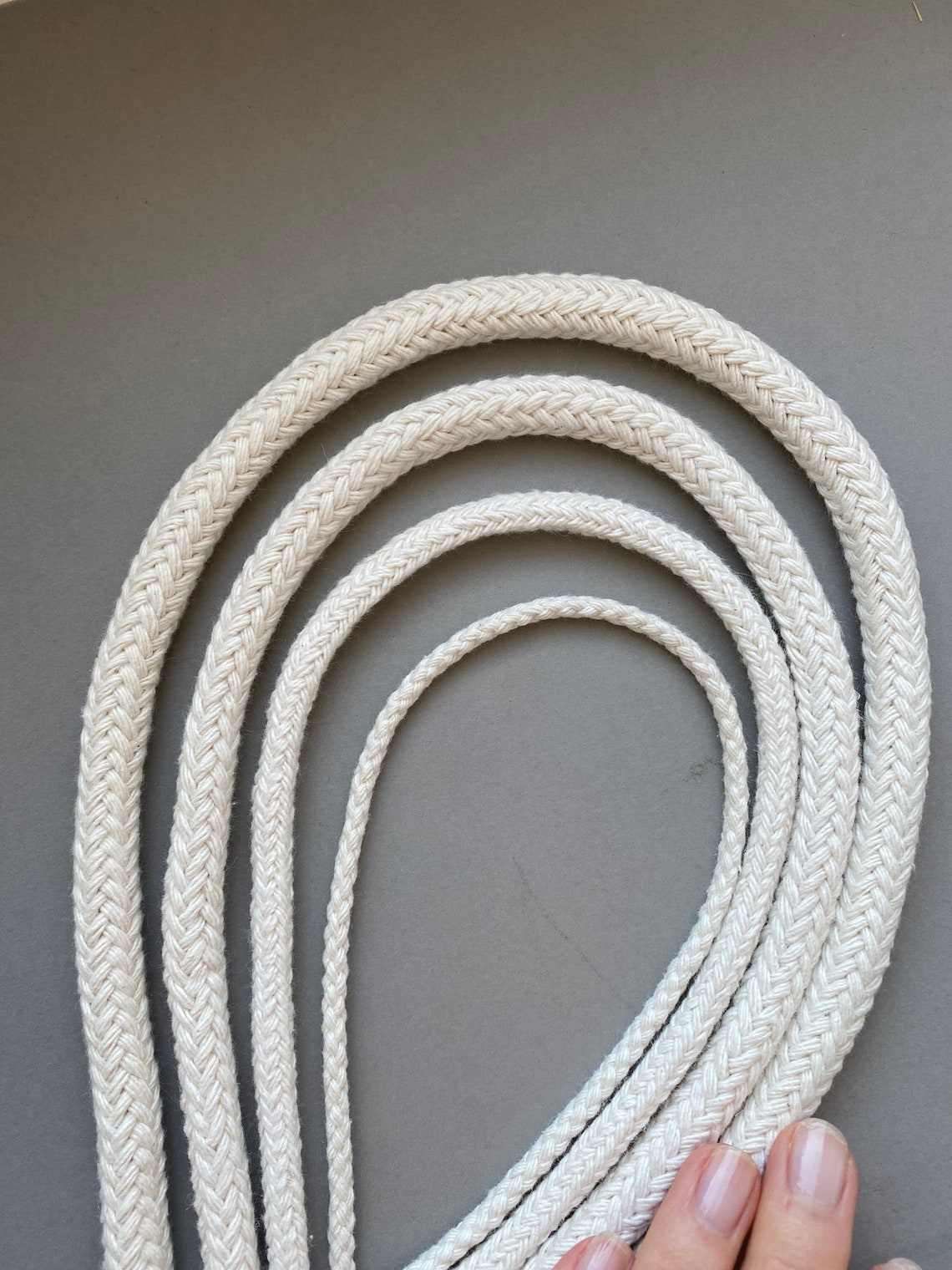 Braided Cotton Rope Macramé Crafting Cord off White Cotton - Etsy