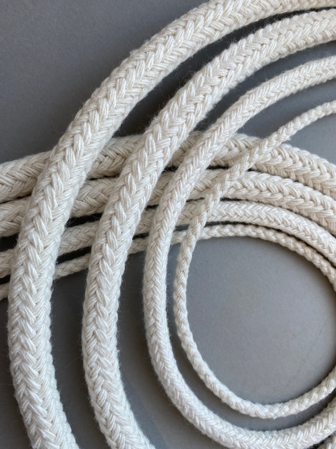 Braided Cotton Rope Macramé Crafting Cord off White Cotton Rope Macramé ...