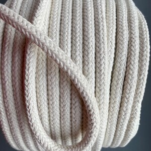 10 Mm Cotton Macrame Cord, Rope Massiv Braided Raw, DIY Rainbows Rope ...