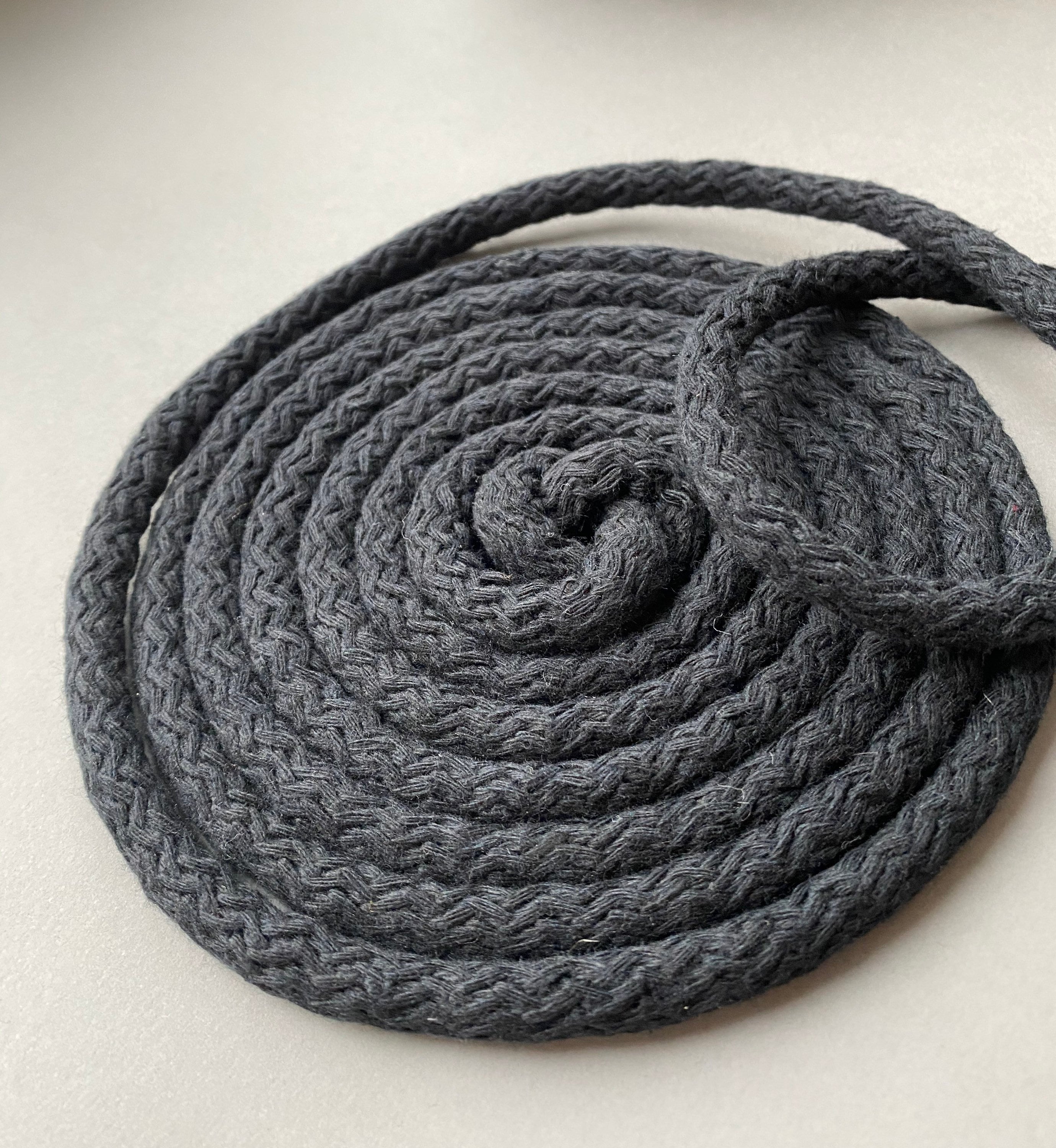 Black Macrame 8 Mm Rope, 10 Meters Braided Macrame Rope, Planthanger ...