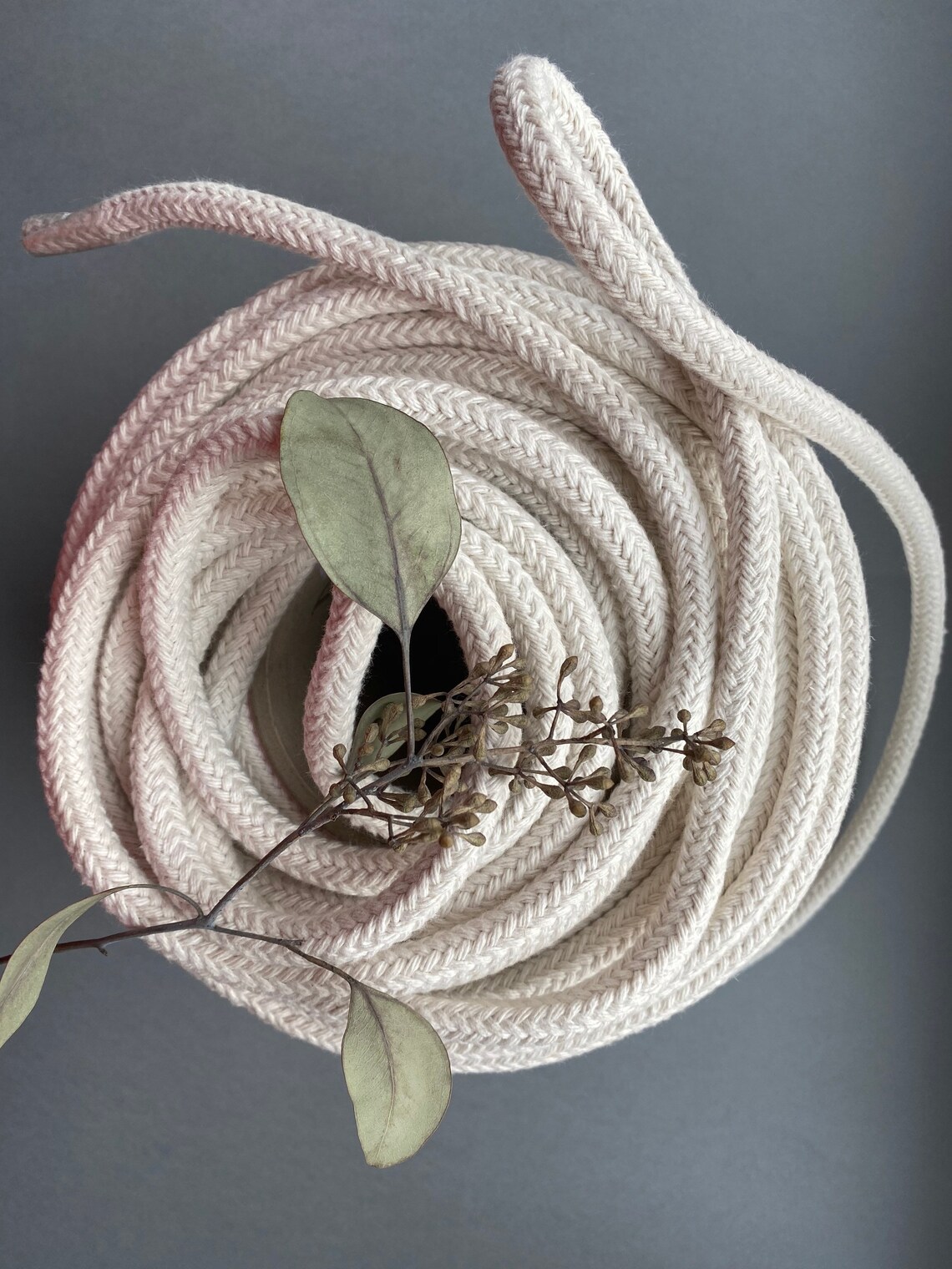 10 Mm Cotton Macrame Cord Rope Massiv Braided Raw DIY - Etsy