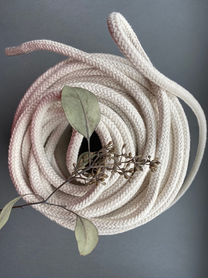 10 Mm Cotton Macrame Cord Rope Massiv Braided Raw DIY - Etsy