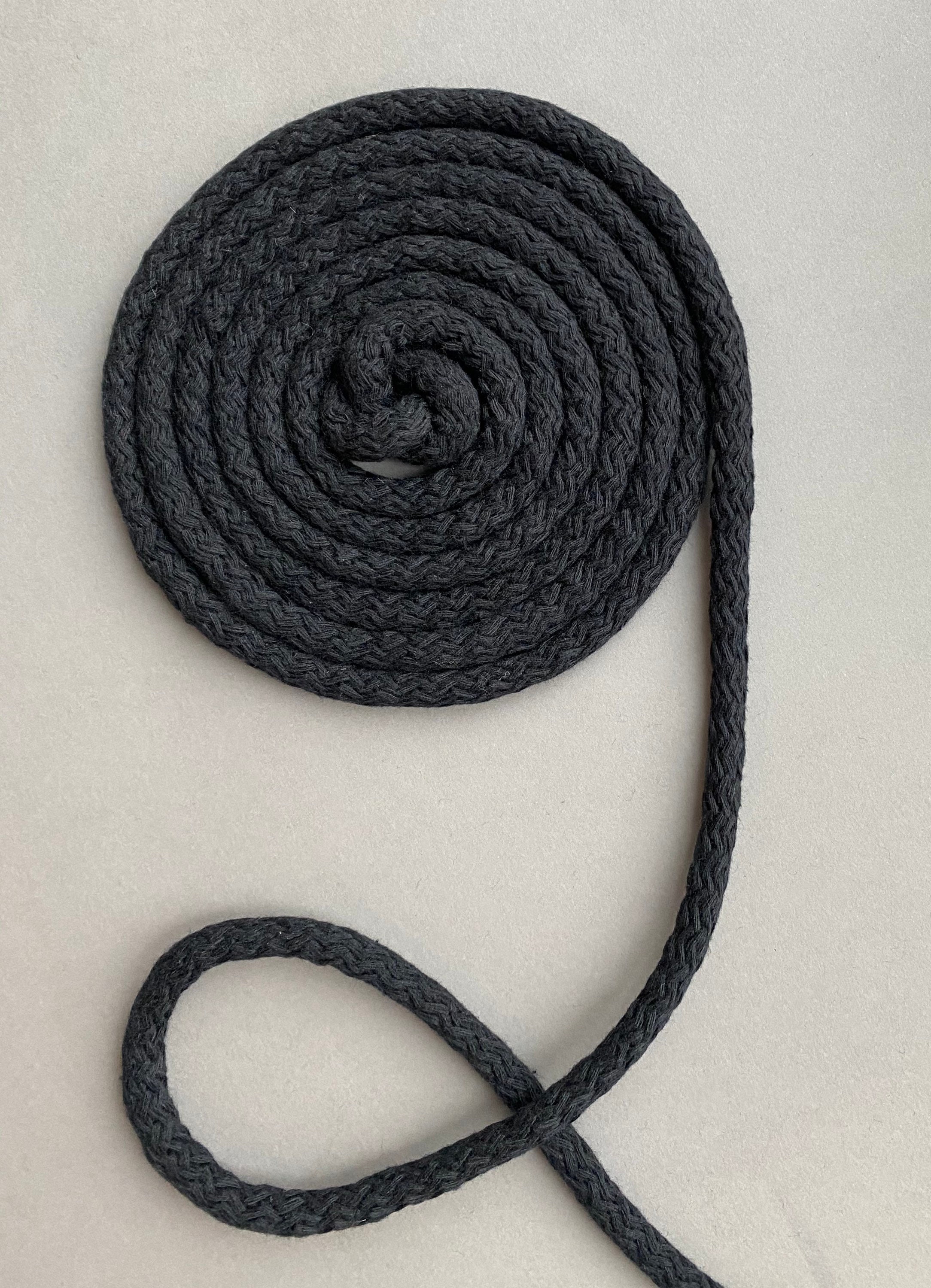 Black Macrame 8 Mm Rope, 10 Meters Braided Macrame Rope, Planthanger ...