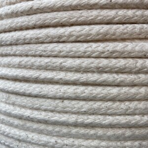 8 Mm Cotton Braided Rope, 10 Meters Massiv Braided Rope, Soft Macrame ...