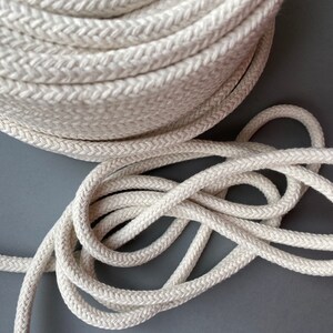 10 Mm Cotton Macrame Cord, Rope Massiv Braided Raw, DIY Rainbows Rope ...