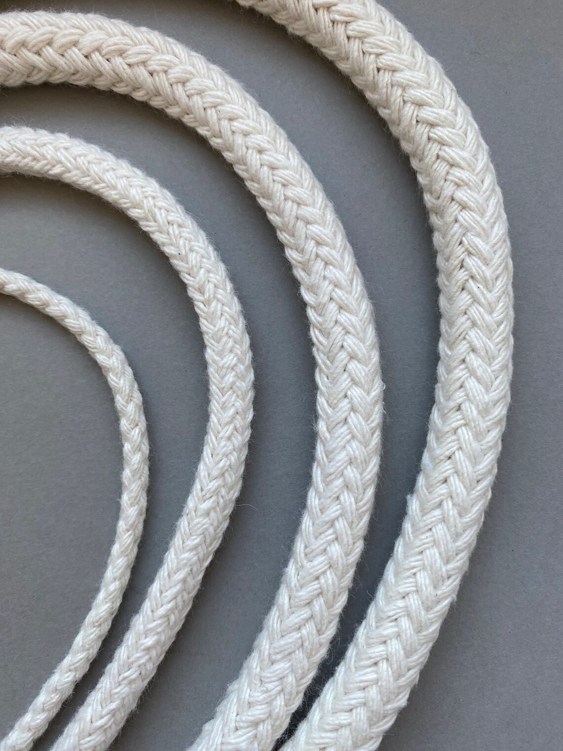Braided Cotton Rope Macramé Crafting Cord off White Cotton - Etsy