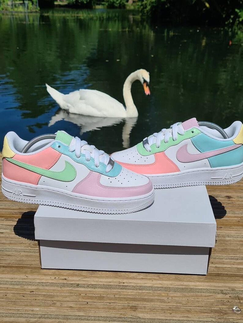 Custom Pastel Air Force 1 Trainers Af1 Easter Pastel - Etsy UK