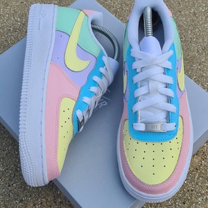 Custom Pastel Air Force 1 Trainers Af1 Easter Pastel - Etsy UK