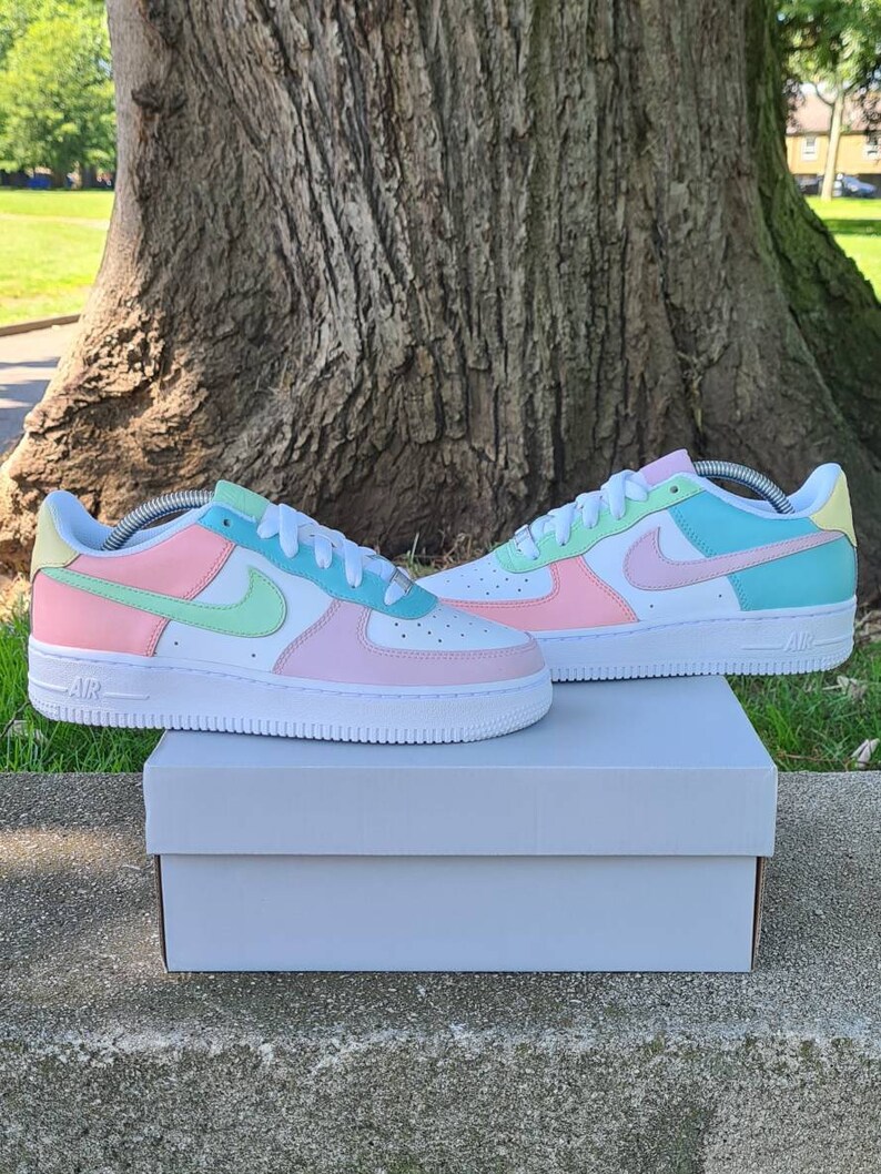 Custom Pastel Air Force 1 Trainers Af1 Easter Pastel - Etsy UK