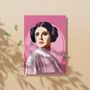 Star Wars Poster | Star Wars PNG | Pink Princess Leia Digital Download ...