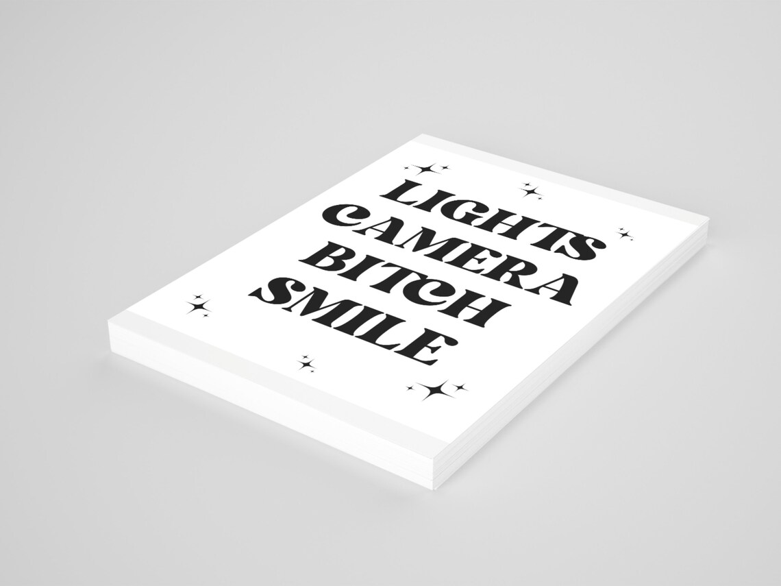 Taylor Swift Prints Lights Camera Smile Tortured Poets Department Wall ...