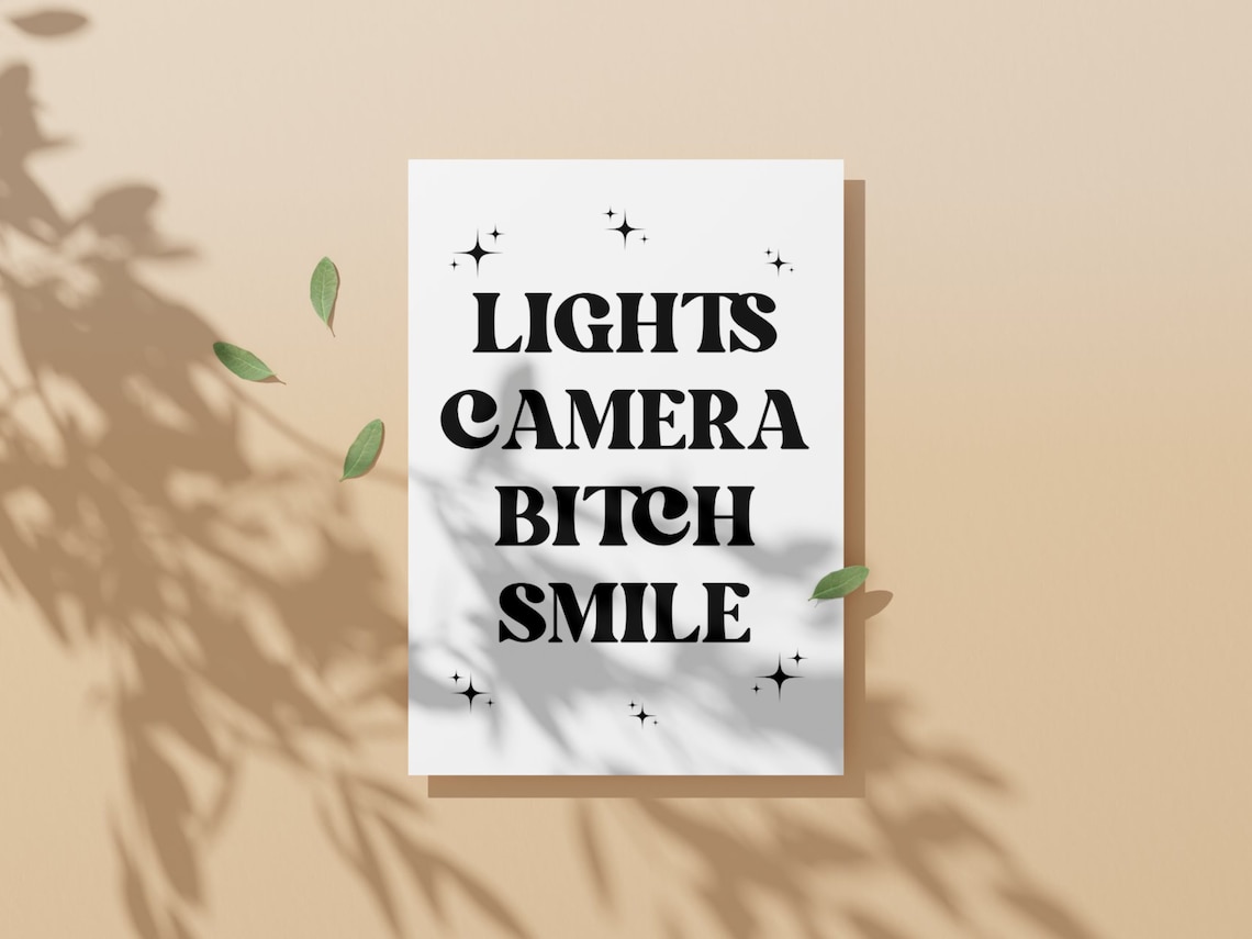 Taylor Swift Prints Lights Camera Smile Tortured Poets Department Wall ...