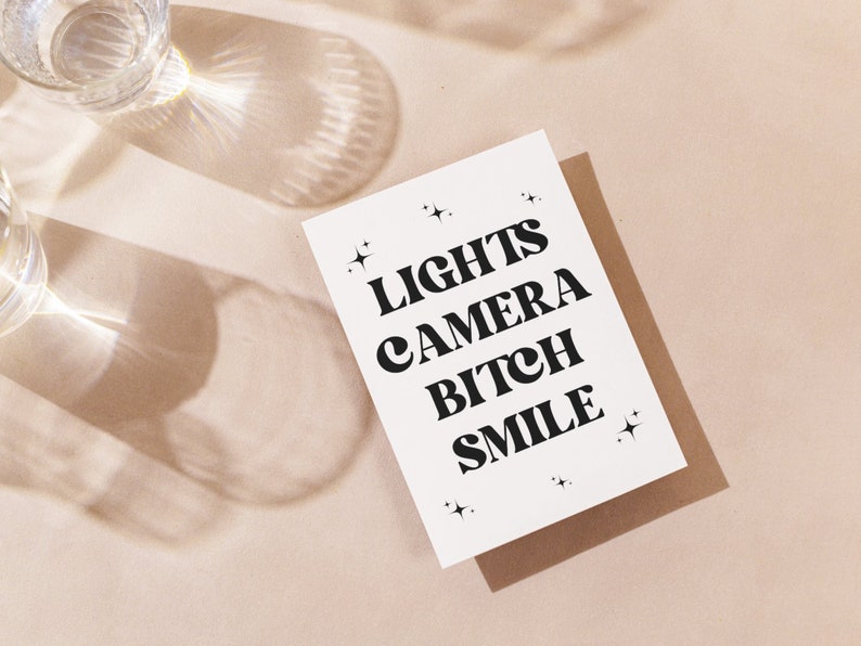 Taylor Swift Prints Lights Camera Smile Tortured Poets Department Wall ...