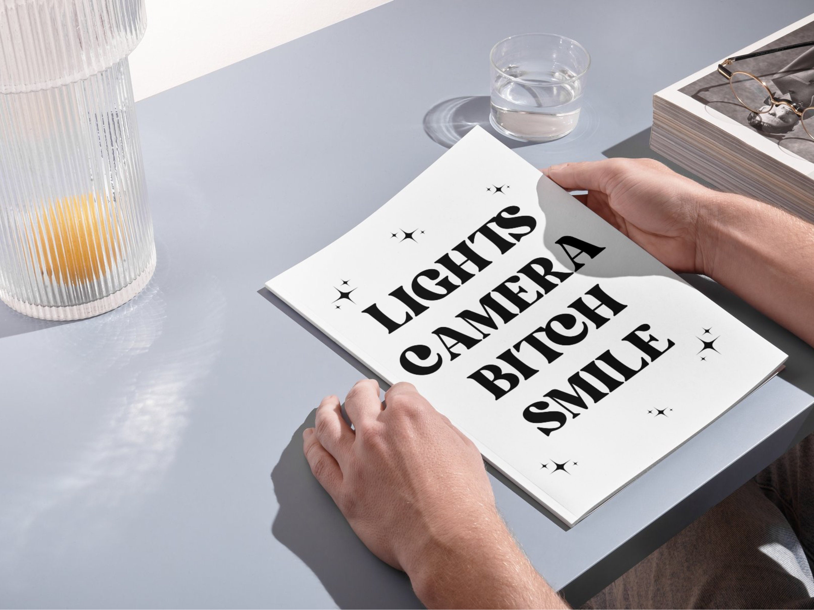 Taylor Swift Prints Lights Camera Smile Tortured Poets Department Wall ...