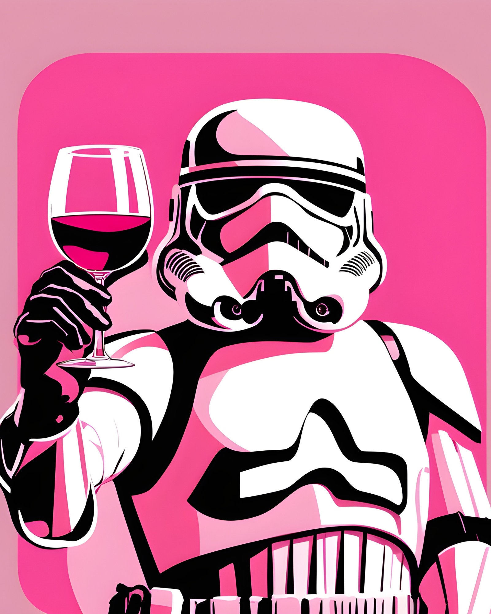 Star Wars Poster Star Wars PNG Pink Storm Trooper Digital Download Wall ...